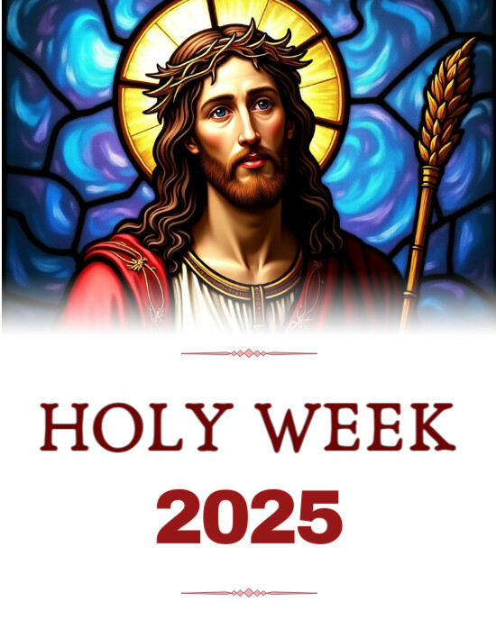 Plantilla de White Typographic Holy Week 2025 Poster Flyer Banner ...