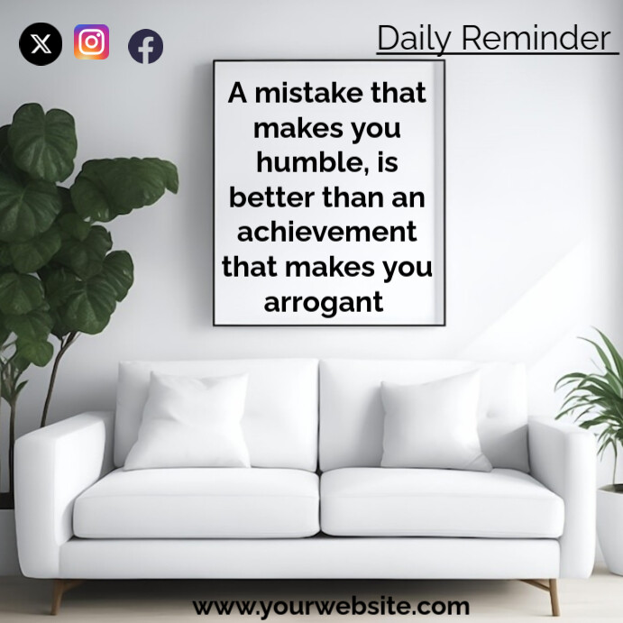 Copy of White Typographic Humility Quote Instagram Post | PosterMyWall