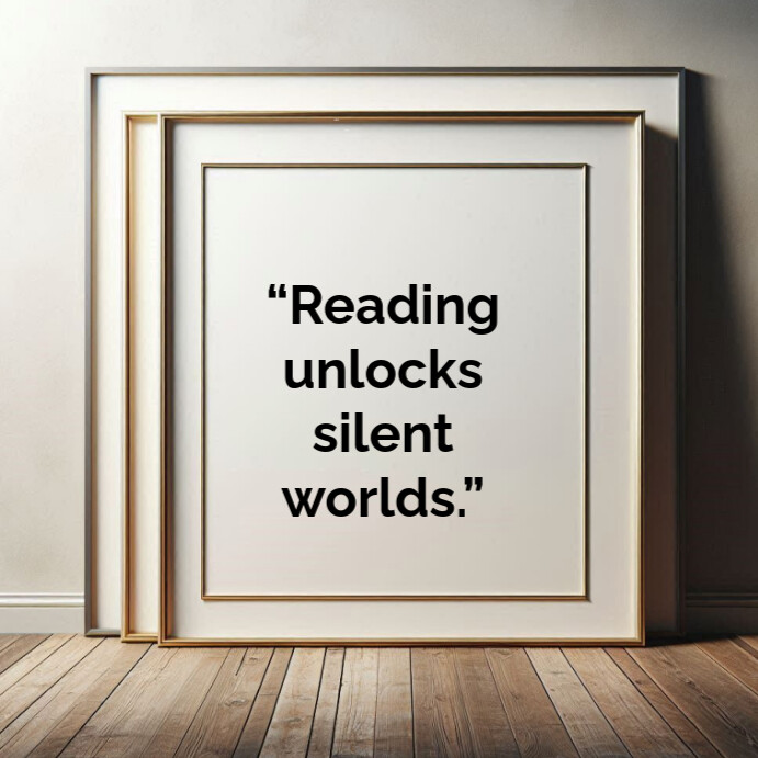 Copy of White Typographic Inspirational Reading Quotes Square (1:1 ...