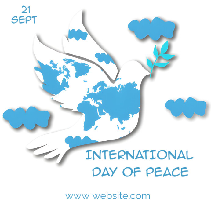 Copy of White Typographic International Day Of Peace | PosterMyWall