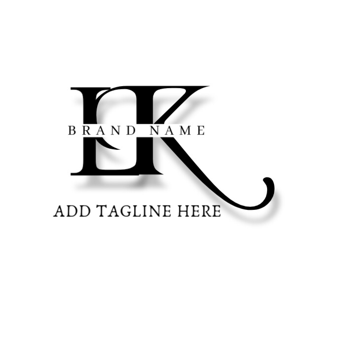 White Typographica L K logo design logo Templat | PosterMyWall