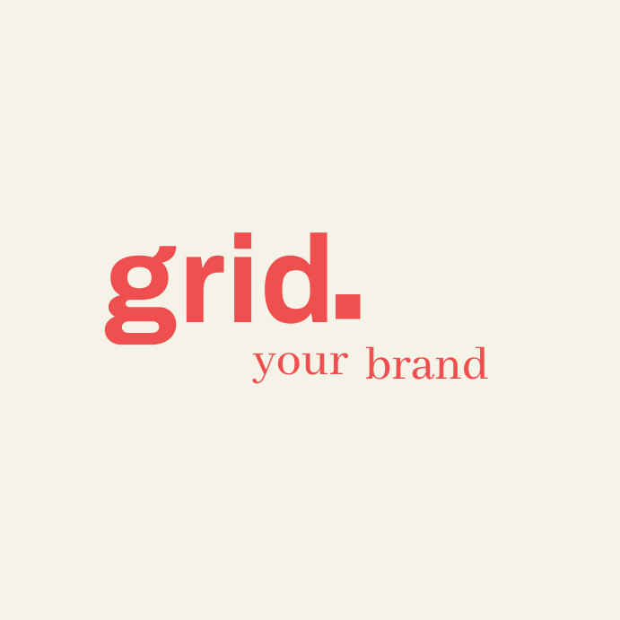 White Typographic Logo Brand Design Instagra Template | PosterMyWall