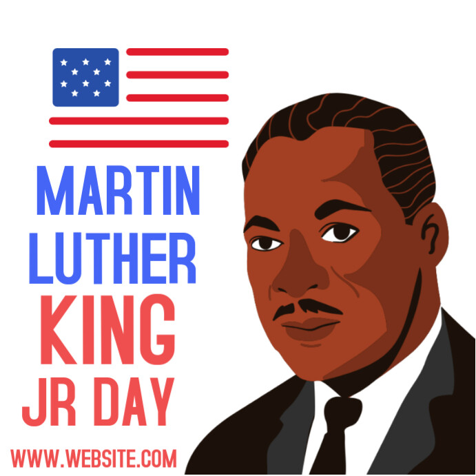 White Typographic Martin Luther King Jr Instagram Post Template ...