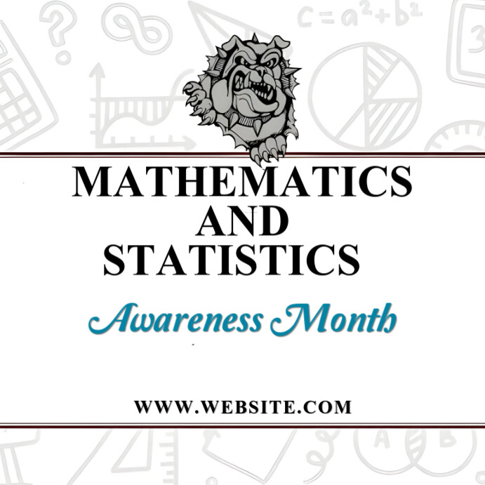 White Typographic Mathematics And Statistics Awareness Month Instagram ...