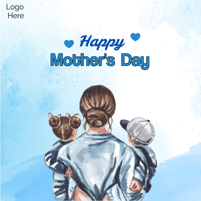 Copy of White Typographic Modern Minimalist Happy Mother's Day Light ...