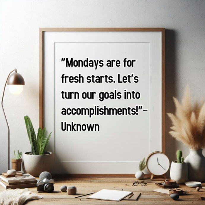 White Typographic Monday Motivation Quote Instagram Post Template ...