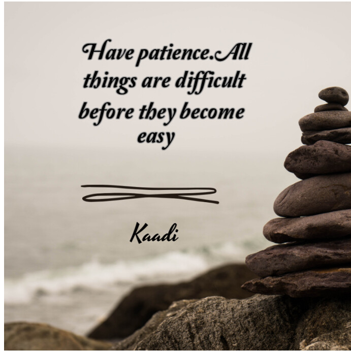 White Typographic Motivational Quote About Patience Instagram Post ...