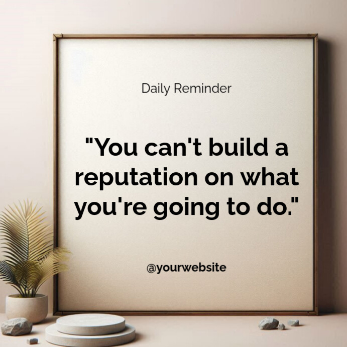 White Typographic Motivational Quotes Square (1:1) Template | PosterMyWall