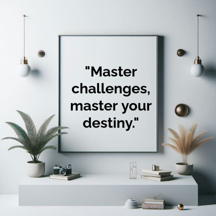 White Typographic Motivational Quotes Square (1:1) Template | PosterMyWall