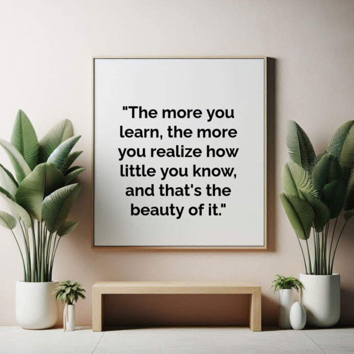 White Typographic Motivational Quotes Square (1:1) Template | PosterMyWall