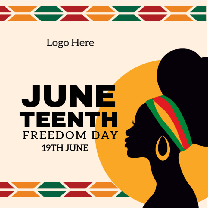 White Typographic Multi-colors Juneteenth Celebration Instagram Post ...