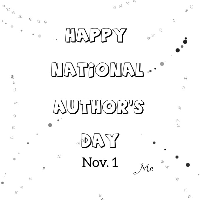 White Typographic National Author Day Album Cover Template | PosterMyWall