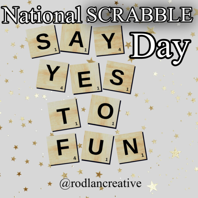 Copy of White Typographic National Scrabble Day Instagram Post ...