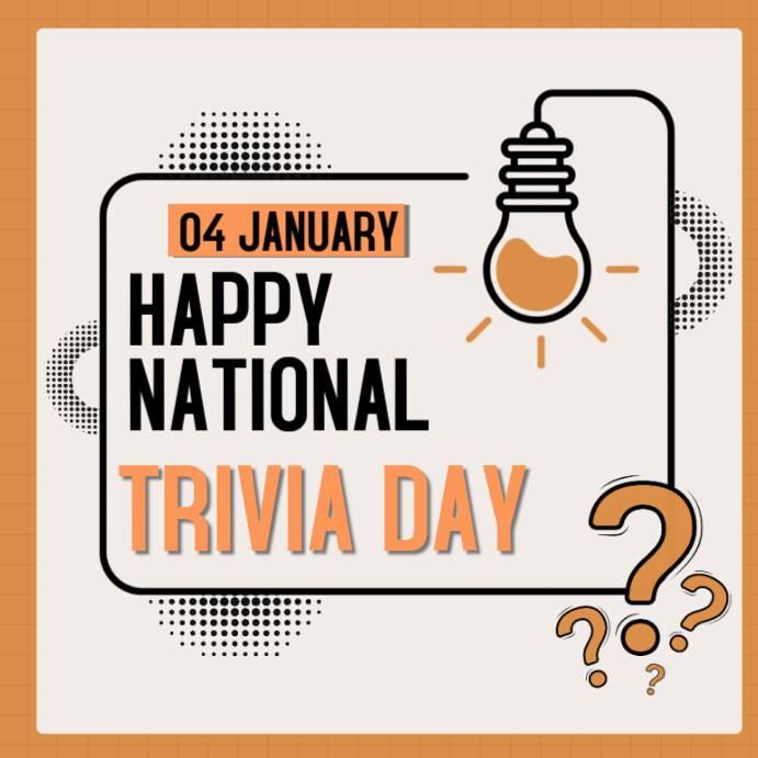 Copy of White Typographic National Trivia Day Instagram Post | PosterMyWall