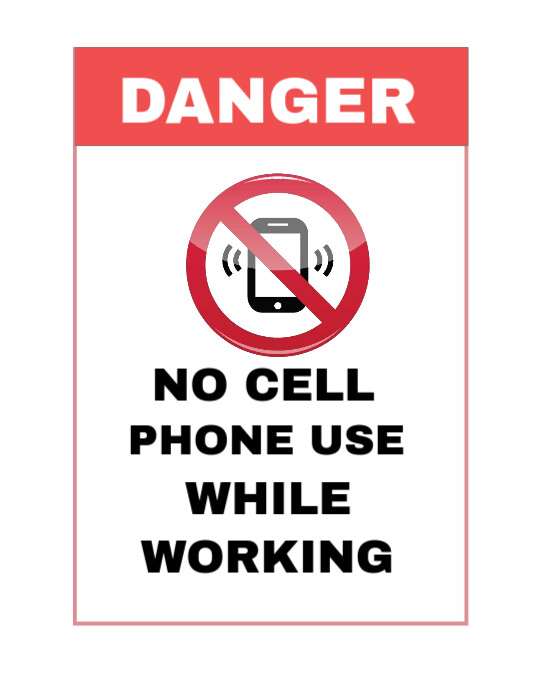 Copy of White Typographic No Use Of Cell Phone - Business Sign Flyer ...