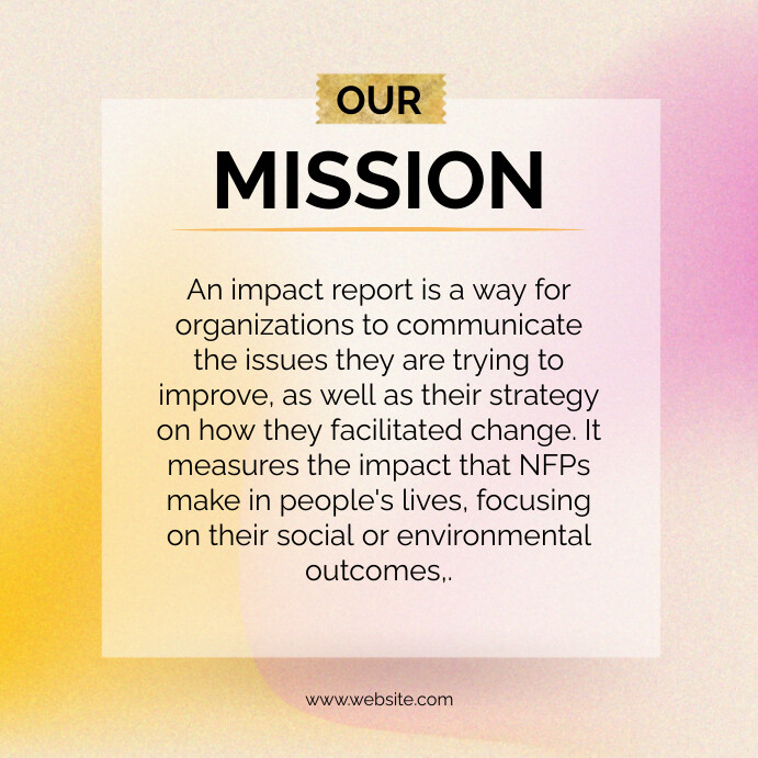 Copy of White Typographic Our Mission And Vision Cust | PosterMyWall