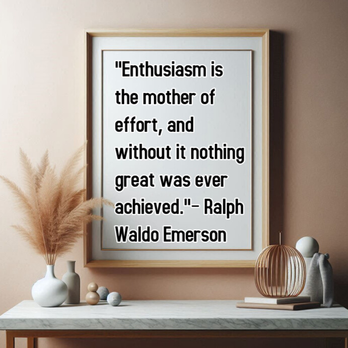 White Typographic Passion And Enthusiasm Quote Instagram Post Template ...