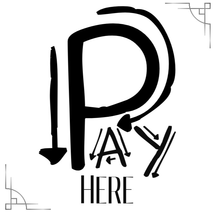 Copy of White Typographic Pay Here Signage For Businesses Square (1:1 ...