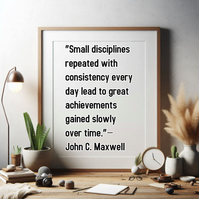 White Typographic Persistence And Consistency Quote Instagram Post ...