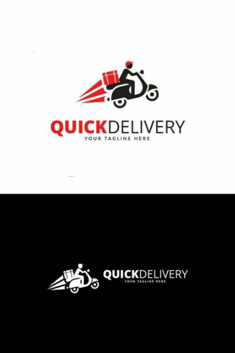White Typographic Quick Delivery Pinterest Graphic Template | PosterMyWall