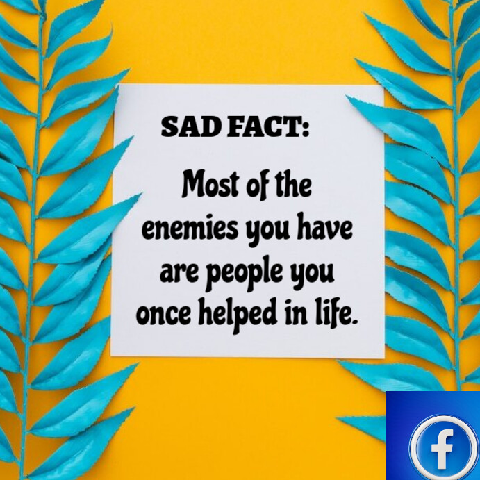 Copy of White Typographic Sad Fact Quote Instagram Post | PosterMyWall