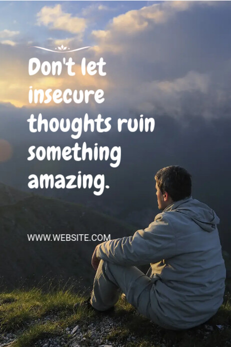 White Typographic Self Motivation Poster Template | PosterMyWall