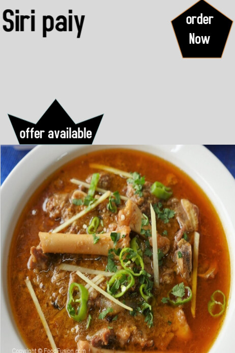 White Typographic Siri Paiy Poster Template | PosterMyWall