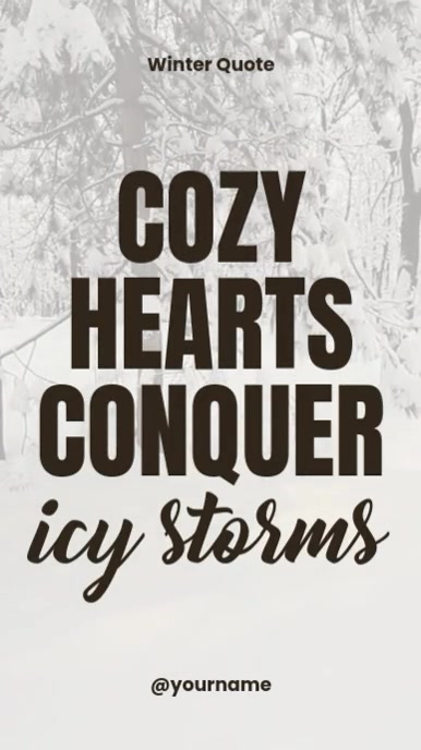 White Typographic Snowy Inspirational Winter Lovers Quote Instagram ...