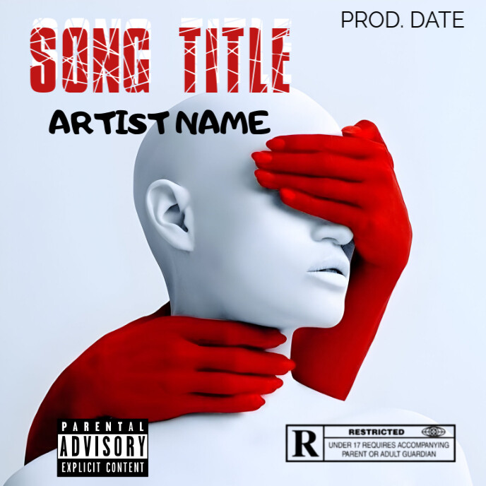 White Typographic Song Cover Album Cover Template | PosterMyWall