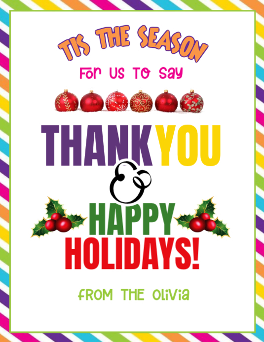 White Typographic Teacher Appreciation Holiday Tag Flyer (us Letter ...