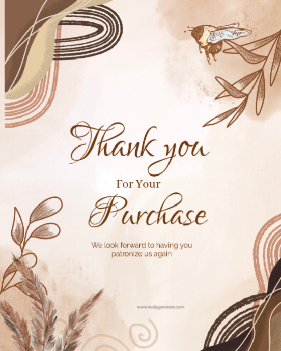 White Typographic Thank You For Your Patronage Instagram Portrait ...