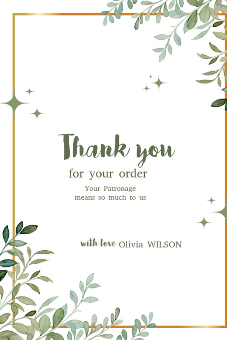 White Typographic Thank You Note Poster Template | PosterMyWall
