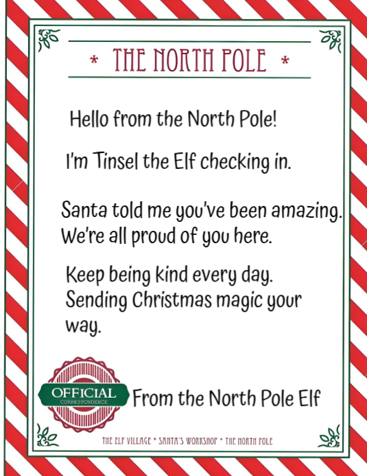 Copy of White Typographic The North Pole Elf Flyer (us Letter ...
