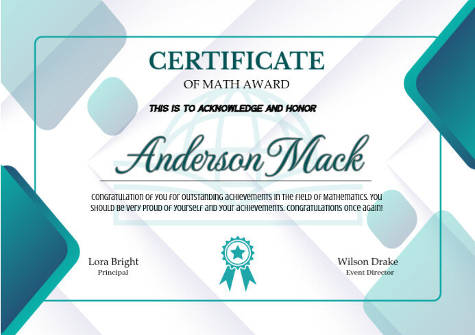 Copy of White Typographic Tosca Geometric Minimalist Math Award ...