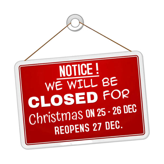 White Typographic Unique Christmas Break Notice Instagram Post Template ...