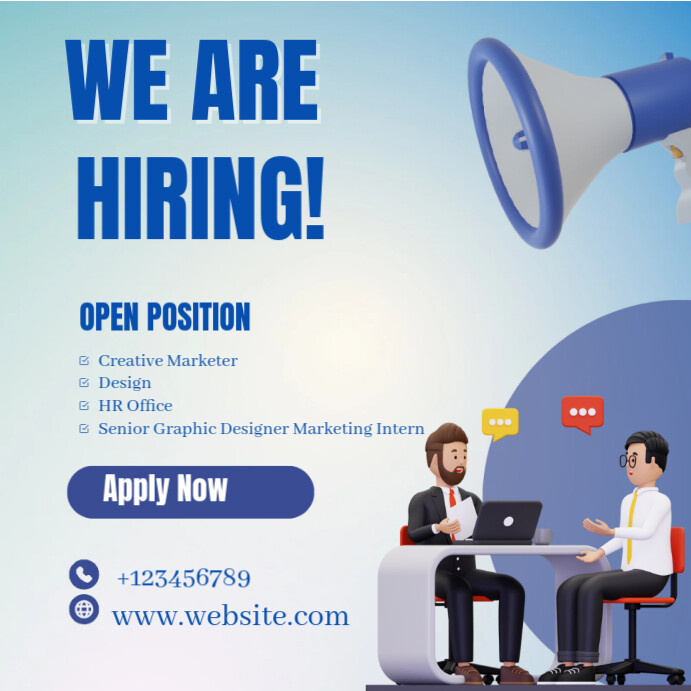 White Typographic Vacant Post Instagram Post Template | PosterMyWall