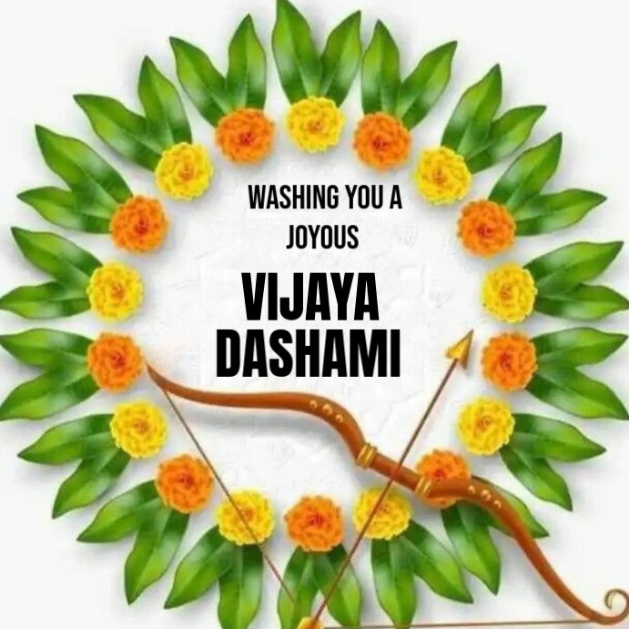 Copy of White Typographic Vijaya Dashami Instagram Post | PosterMyWall