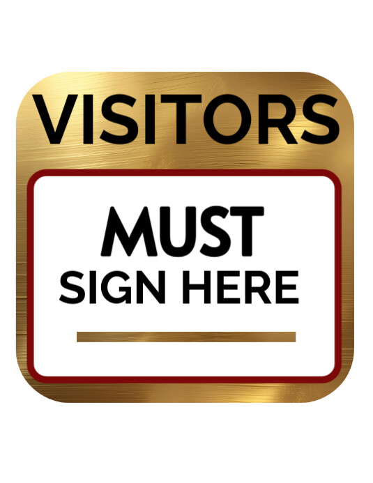 Copy of White Typographic Visitor's Sign In Flyer (us Letter ...