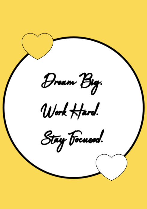 White Typographic Wall Design A4 Template | PosterMyWall