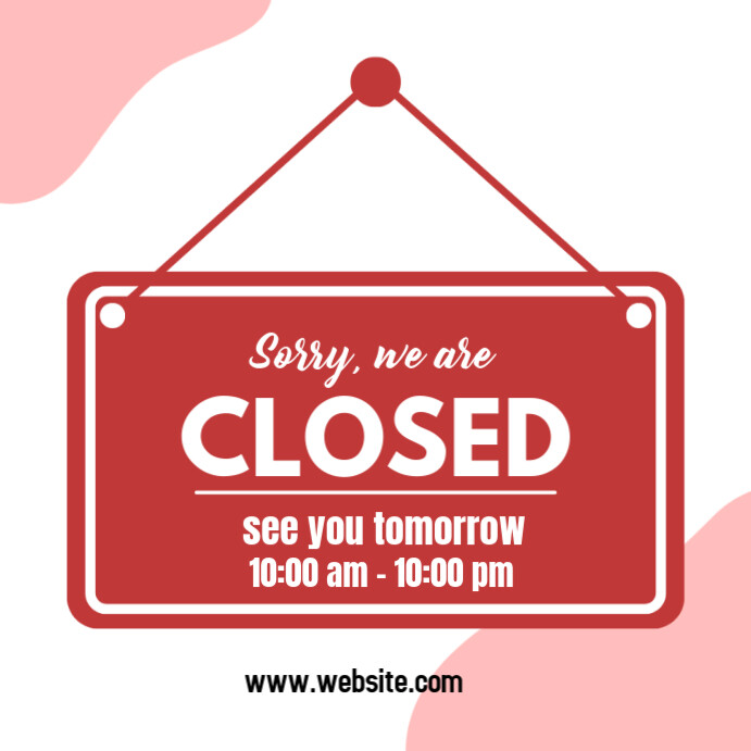Copy of White Typographic We Are Closed Instagram Post | PosterMyWall