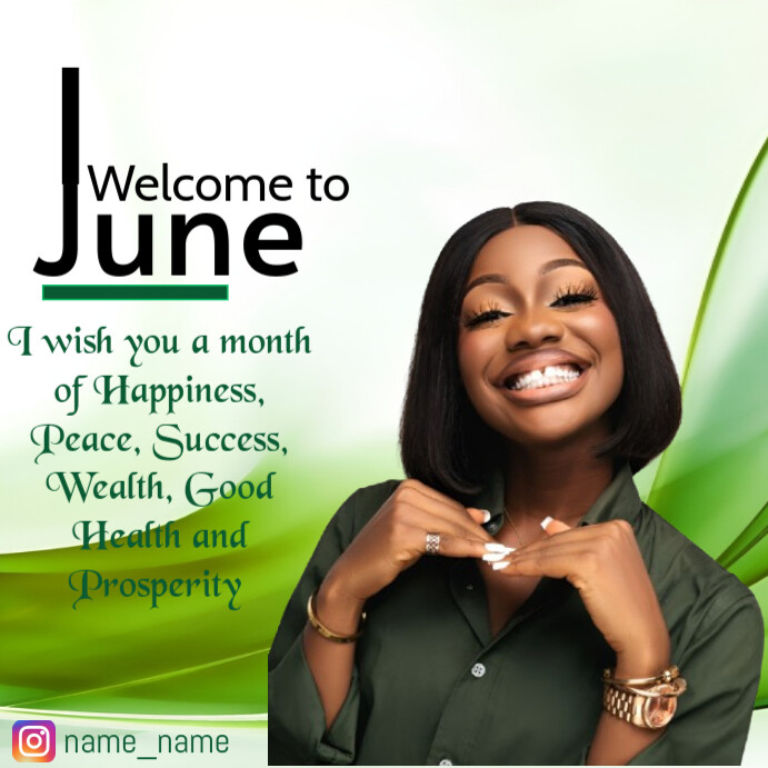 Copy of White Typographic Welcome To June Instagram Post | PosterMyWall