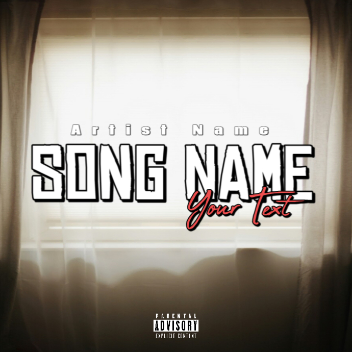 White Typographic White Album Cover Template | PosterMyWall