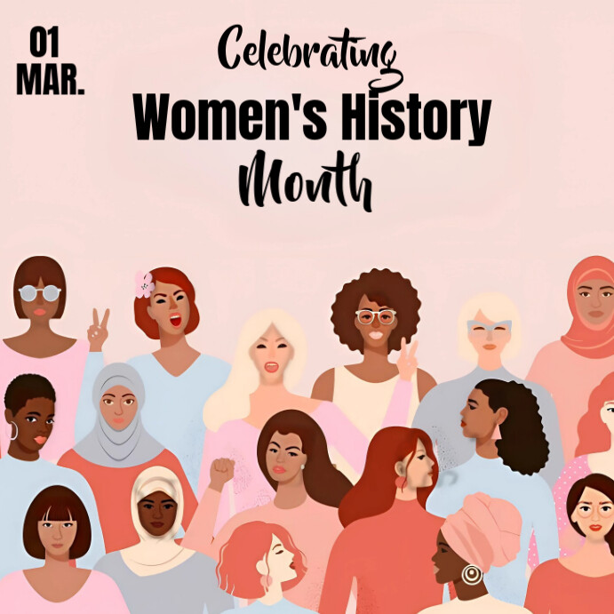 White Typographic Women's History Month Instagram Post Template ...