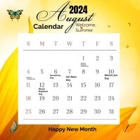 August Calendar 2024 Template | PosterMyWall
