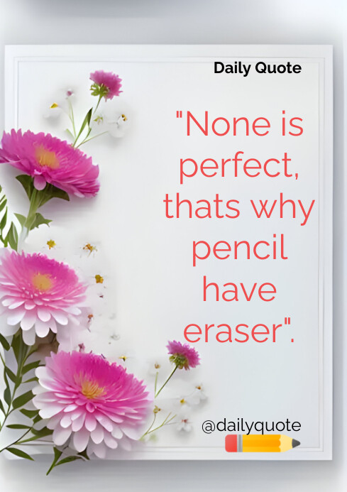 White Typography Daily Quote A4 Template | PosterMyWall