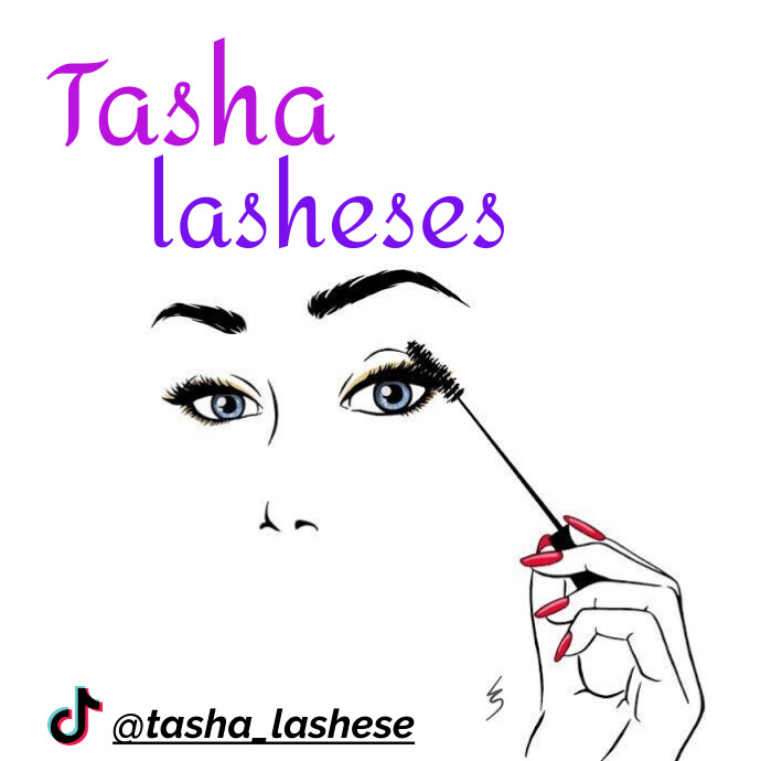 White Typography Lashe Logo Template | PosterMyWall