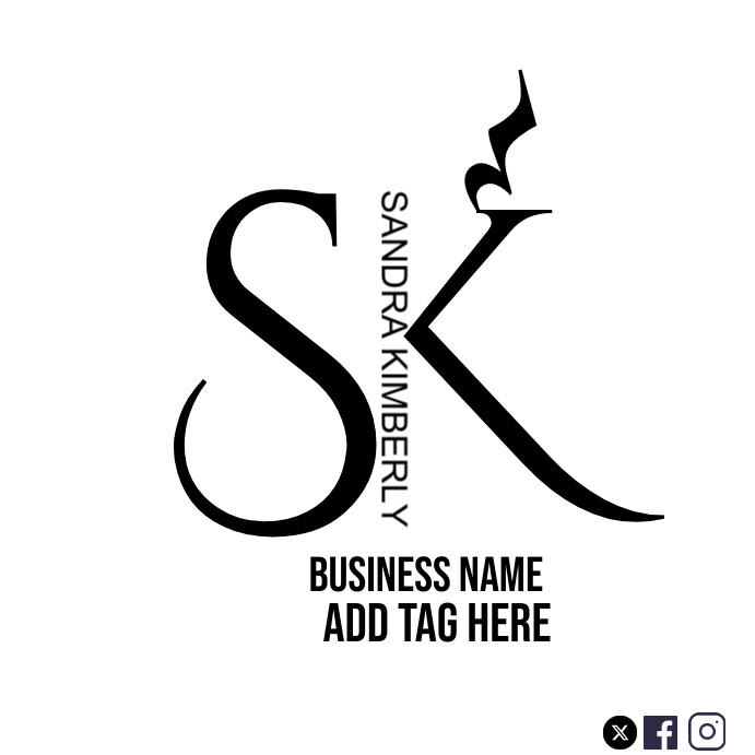 White Typography Logo Design Instagram Post Template | PosterMyWall