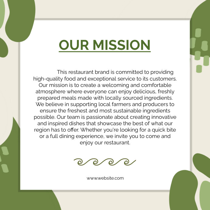 Plantilla de White Typography Our Mission And Vision Our P | PosterMyWall