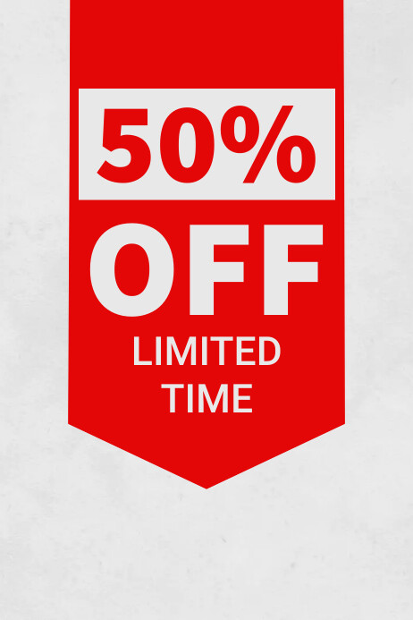 White Typography Price Tag Poster Templat | PosterMyWall