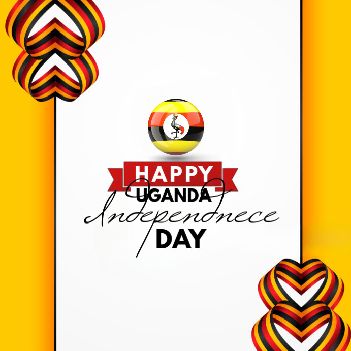 White Uganda Independence Day Instagram Post Template | PosterMyWall